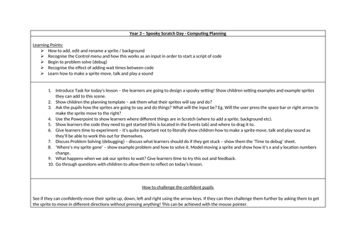 Year 3 – Spooky Scratch Day - Computing - Halloween themed Powerpoint ...