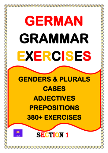 German Grammar Exercises - Section 1 | Teaching Resources
