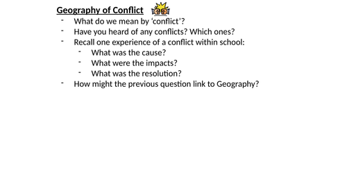Geography of Conflict | Teaching Resources