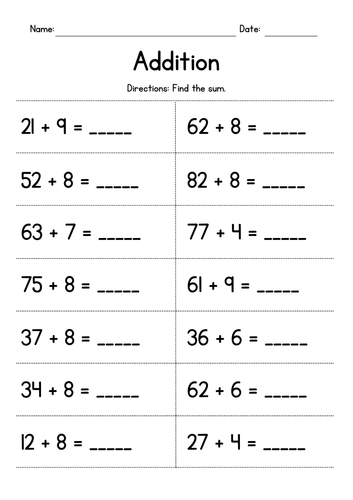 Adding 2-Digit and 1-Digit Numbers | Teaching Resources Adding 2-Digit and 1-Digit Numbers | Teaching Resources