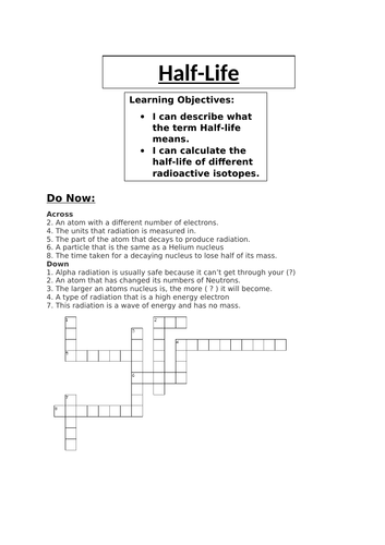 Half-Life | Teaching Resources