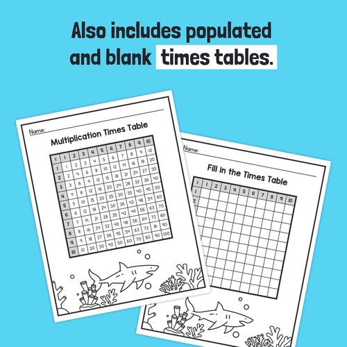 Times Tables Worksheets | 1-10 Multiplication Facts Activity, Earth Day ...