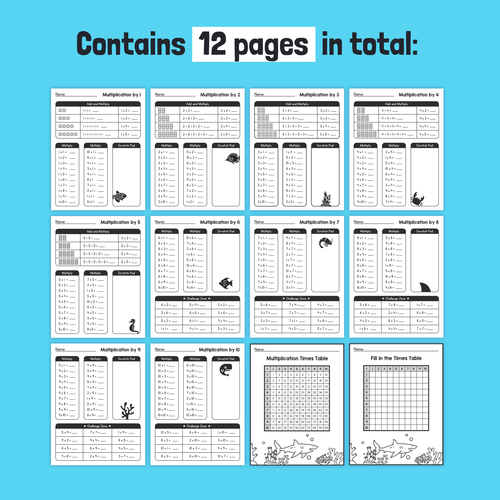 Times Tables Worksheets | 1-10 Multiplication Facts Activity, Earth Day ...