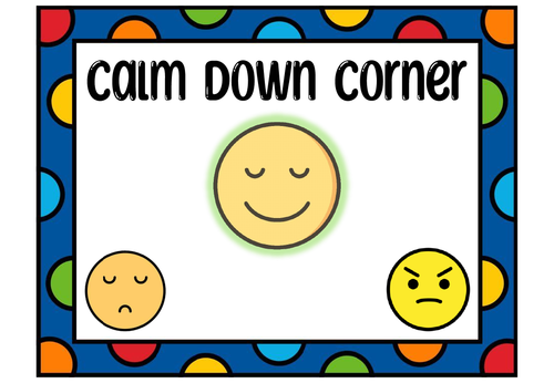 Calm Down Corner Display | Teaching Resources