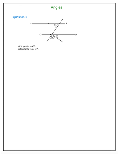 Year 10-Worksheet-Angles-Questions and Answers | Teaching Resources