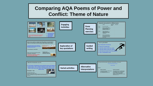 AQA Nature Poetry: full revision lesson with lots of guided writing ...