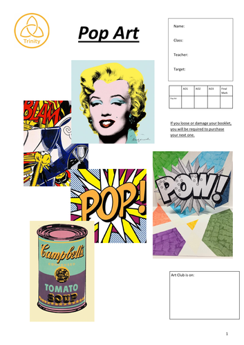 Pop Art Unit booklet | Teaching Resources