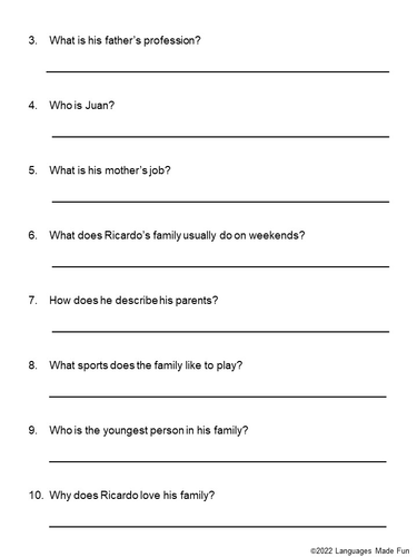 La Familia - Family members in Spanish | Teaching Resources