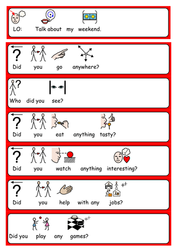 Weekend News Writing SEN/ Year 1 Colourful Semantics prompts | Teaching ...