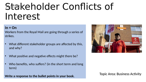 Stakeholder Conflicts of Interest | Teaching Resources