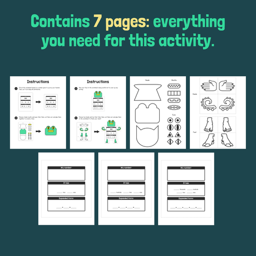 Halloween Place Value Craft | October Place Value Activity, Expanded ...