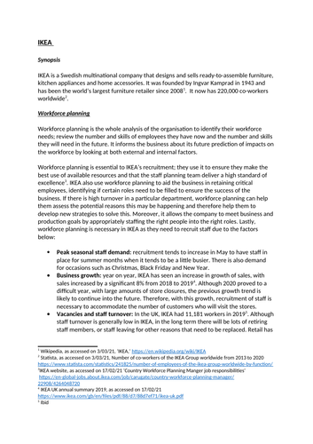 Business BTEC Recruitment coursework A* example IKEA | Teaching Resources