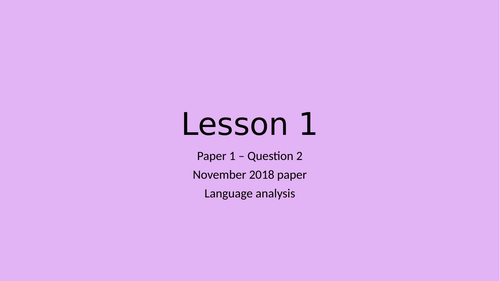 Introduction to English Language Papers 1 and 2 (7x lessons) | Teaching ...