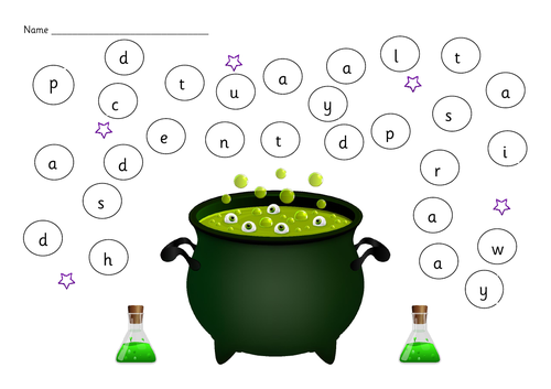 Halloween Phonics and HFW Sheets | Teaching Resources