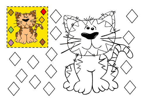 3 Cute Cats Colouring Sheets EYFS | Teaching Resources