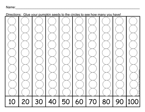Pumpkin Seed Counting Mats | Teaching Resources