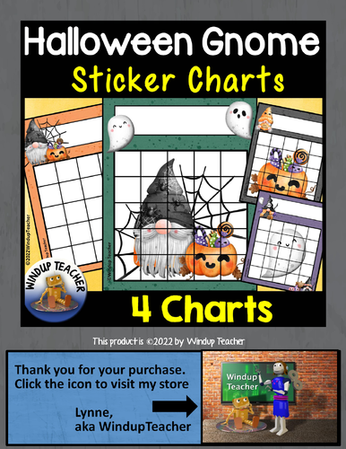 Halloween Gnome Sticker Charts | Teaching Resources
