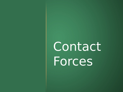 KS3 Contact Forces | Teaching Resources