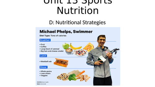 Unit 13 - Nutrition Bundle - BTEC L3 Sport & Exercise Science ...