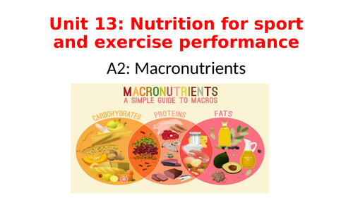 Unit 13 - Nutrition Bundle - BTEC L3 Sport & Exercise Science ...
