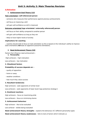 Unit 3 - Applied Sport & Exercise Psychology Unit Bundle | Teaching ...