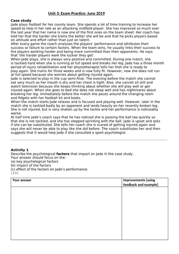 Unit 3 - Applied Sport & Exercise Psychology Unit Bundle | Teaching ...