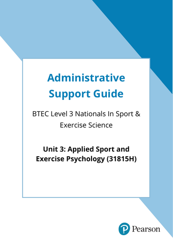 Unit 3 - Applied Sport & Exercise Psychology Unit Bundle | Teaching ...