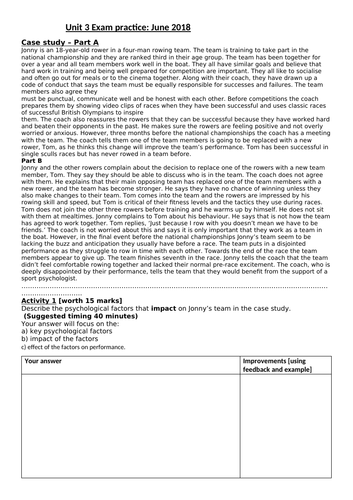 Unit 3 - Applied Sport & Exercise Psychology Unit Bundle | Teaching ...