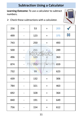 Subtraction Workbook - Functional Skills Maths - Entry Level 3 ...