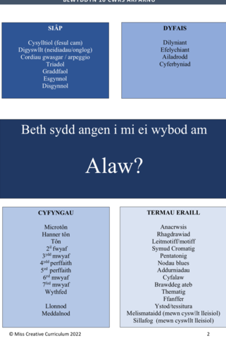 WJEC GCSE Music - Year 10 Listening Booklet, translated into Welsh ...