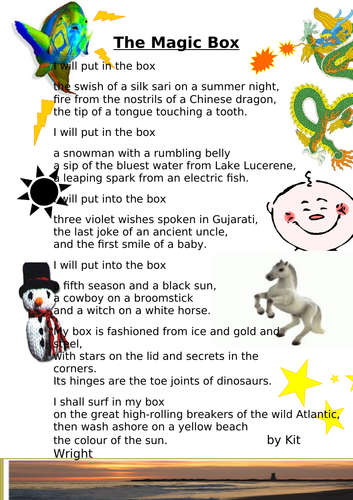 Year 3 Poetry The Magic Box | Teaching Resources