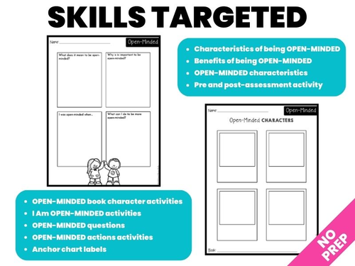 IB Learner Profile Open-Minded Activities and Graphic Organizers ...