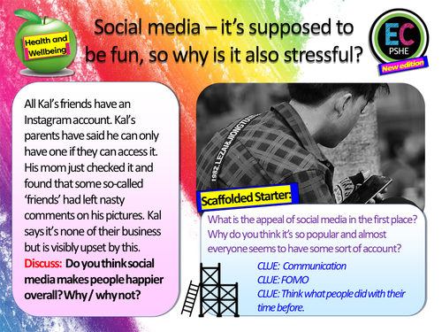 Social Media Mental Health RSHE | Teaching Resources
