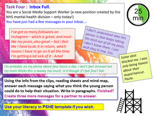 Social Media Mental Health RSHE | Teaching Resources
