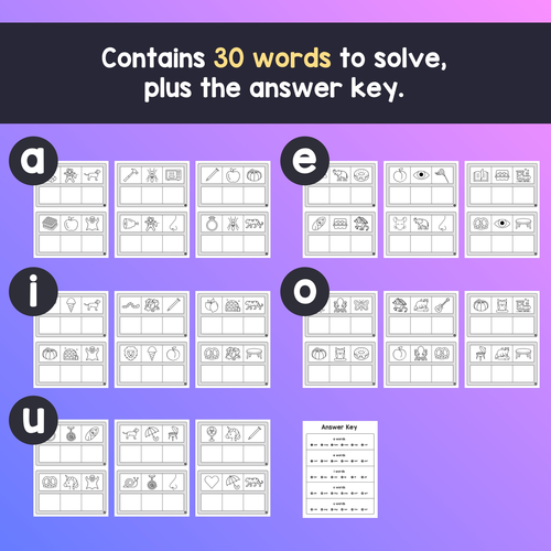 CVC Words Worksheets | Phonics & Letter Sounds Activity, CVC Words ...