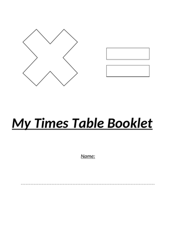 Times table booklet | Teaching Resources