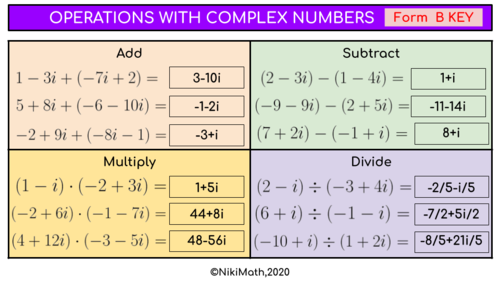 Operations with Complex Numbers -Practice Two Similar Forms A & B ... Operations with Complex Numbers -Practice Two Similar Forms A & B ...