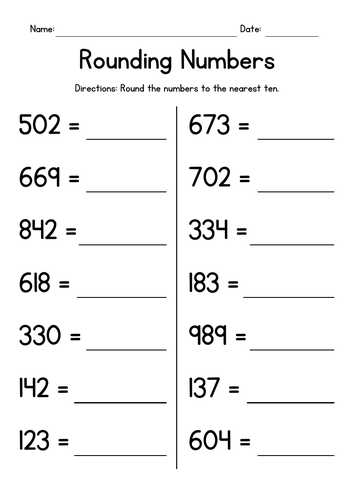 Rounding 3-Digit Numbers to the Nearest Ten | Teaching Resources Rounding 3-Digit Numbers to the Nearest Ten | Teaching Resources
