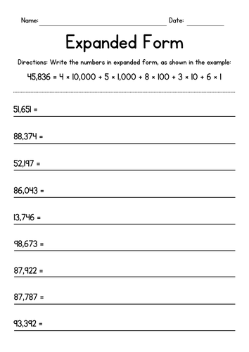 Place Value Worksheets Bundle Comparing Ordering Rounding Expanded