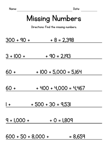 Place Value Worksheets BUNDLE - Comparing, Ordering, Rounding, Expanded ...