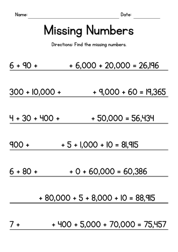 Place Value Worksheets BUNDLE - Comparing, Ordering, Rounding, Expanded ...