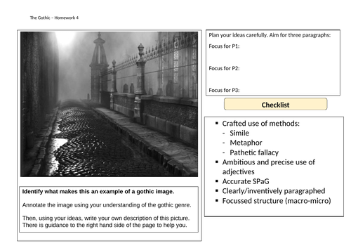 The Gothic - 20 complete lessons, fully resourced | Teaching Resources