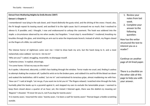 The Gothic - 20 complete lessons, fully resourced | Teaching Resources