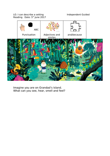 Y1 Considine Grandads Island lesson plan ppt. | Teaching Resources