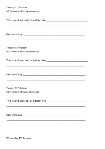 Y1 Considine Grandads Island lesson plan ppt. | Teaching Resources