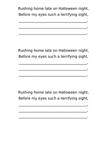 Halloween Night original poem and planning | Teaching Resources