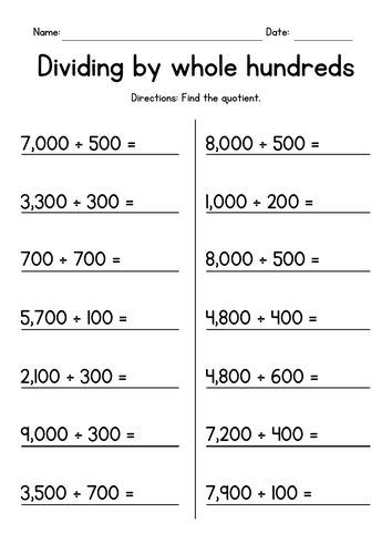 Division Worksheets BUNDLE - Dividing Math Practice - Test Prep ...