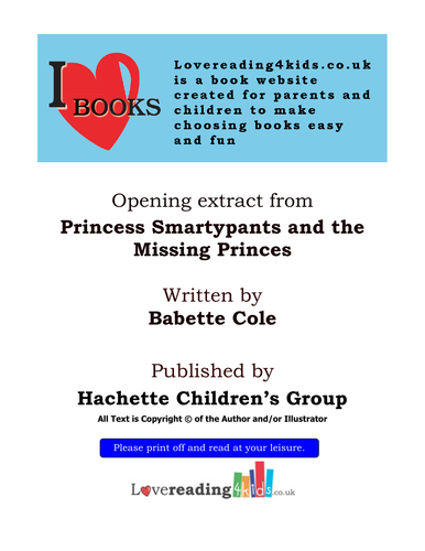 Princess Smartypants and the Missing Princes - Whole Class Reading ...