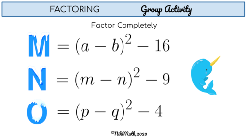 Factoring Polynomials - Practice/Group Activity | Teaching Resources Factoring Polynomials - Practice/Group Activity | Teaching Resources
