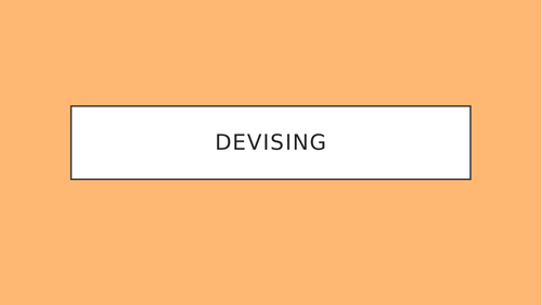 FULL GCSE DEVISING AQA | Teaching Resources